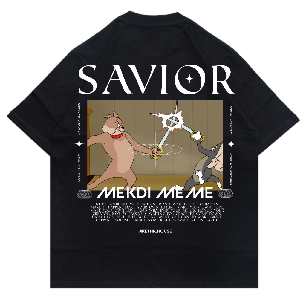 Jual Kaos Meme Keren Savior tom and jerry tom vs spike | Katun Combed ...