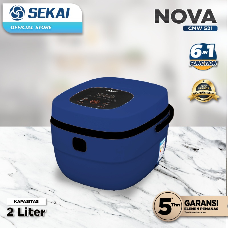 Jual SEKAI NOVA Rice Cooker Digital 6 in 1 / Penanak Nasi Magic Com 2 L ...