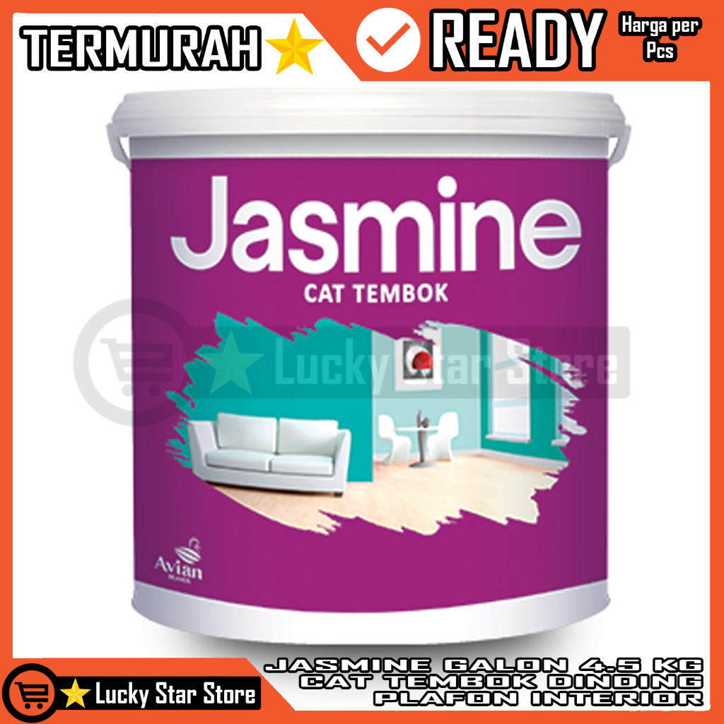 Jual JASMINE GALON 4.5 KG CAT TEMBOK DINDING PLAFON INTERIOR CET ...
