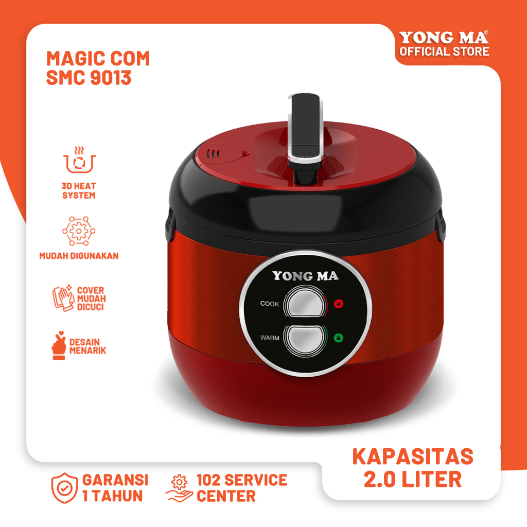 Jual YONG MA RICE COOKER / MAGIC COM SMC 9013 (2.0Lt) | Shopee Indonesia