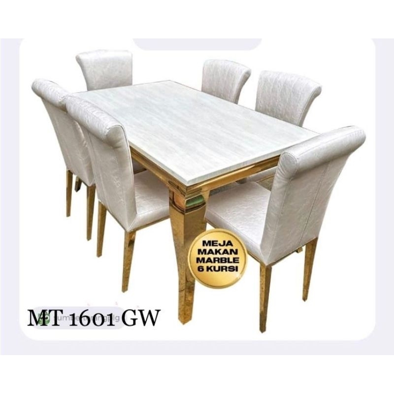 Jual Meja Makan Import 6K Meja Makan Marble Dining Table (Palembang ...