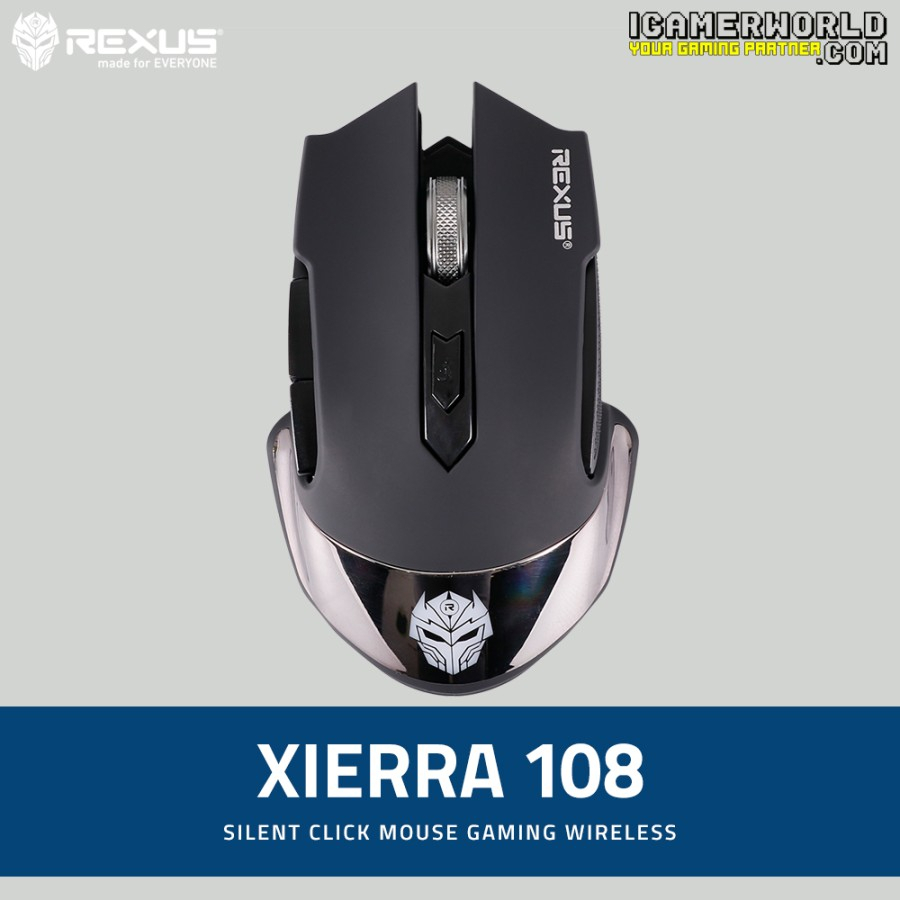 Jual Rexus Xierra 108 Silent Click Wireless Gaming Mouse | Shopee Indonesia