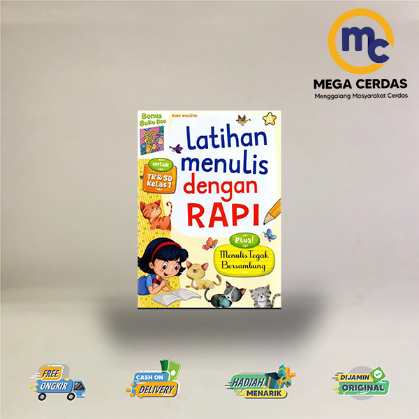 Jual BUKU ANAK LATIHAN MENULIS DENGAN RAPI UNTUK TK & SD KELAS 1 (BONUS ...