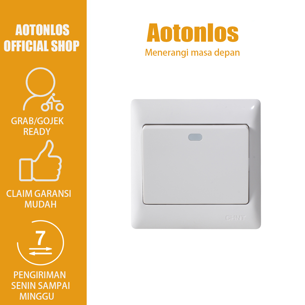 Jual CHINT G NEW7 1-gang 2-way switch / saklar | Shopee Indonesia
