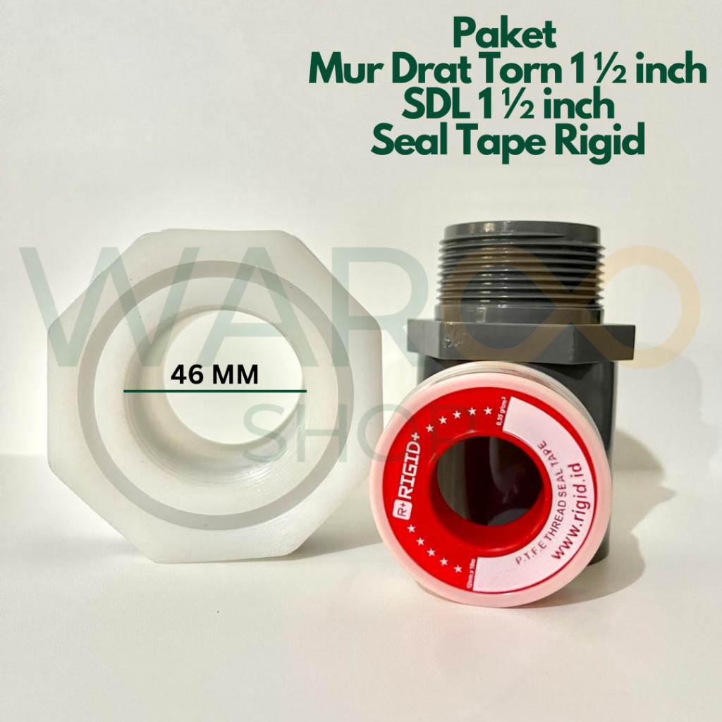 Jual Paket Mur Drat Tandon Tangki Air Verloop Toren Torn SDL 11/2 inch ...