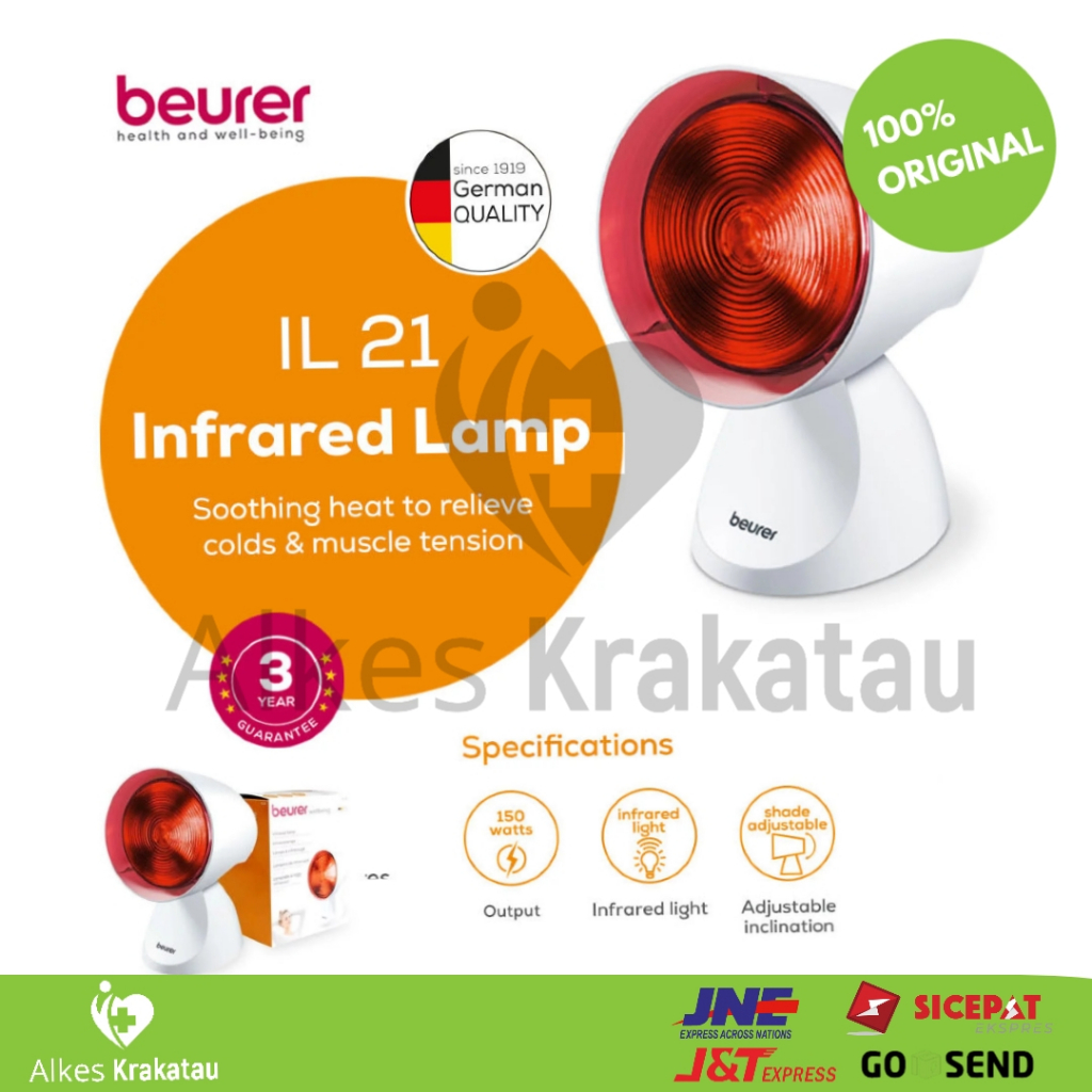 Jual Lampu Infrared Beurer IL21 150W / Infra red Lamp IL 21 150 Watt ...