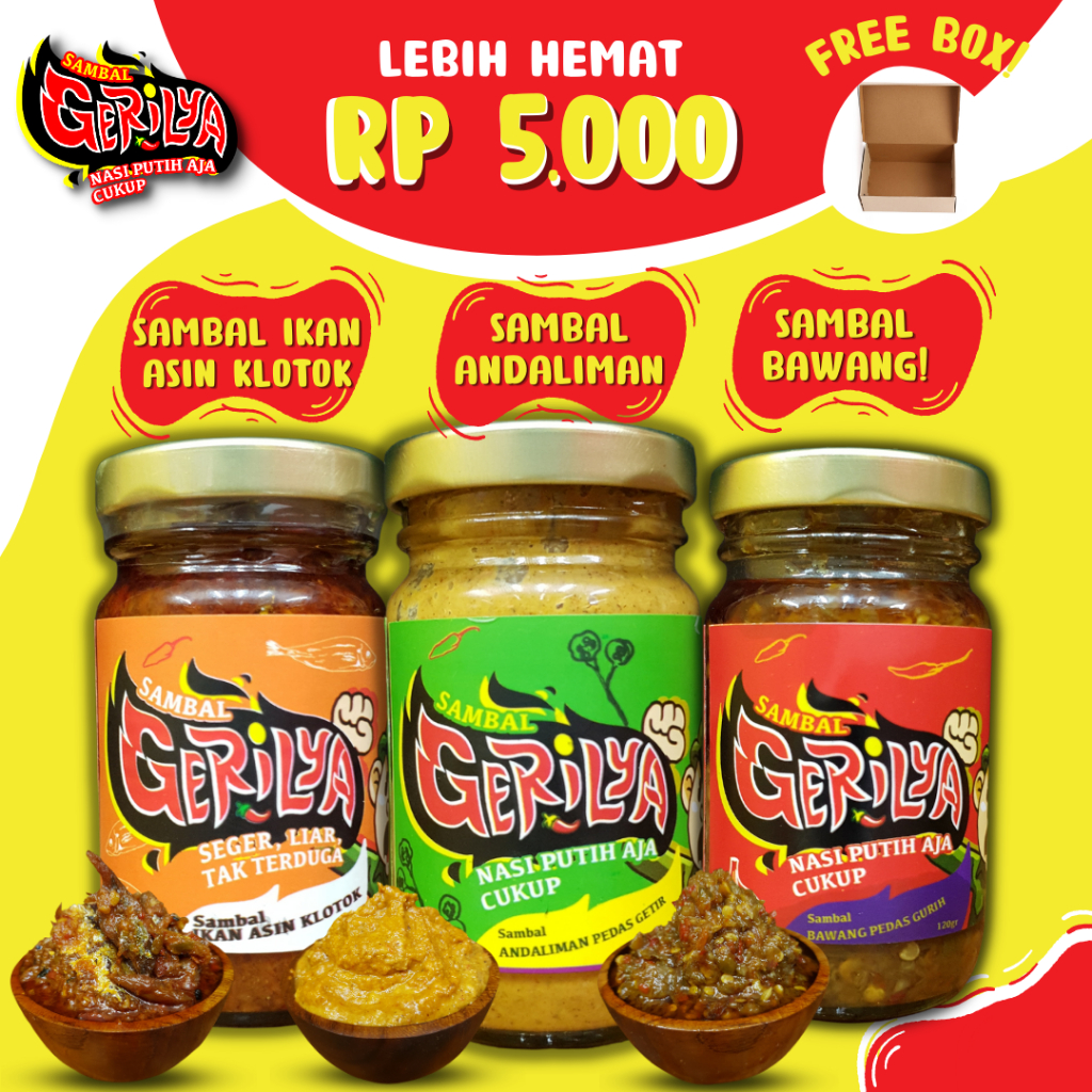 Jual GERILYA - Paket "ManBaKo" (Sambal Andaliman Getir, Sambal Bawang ...