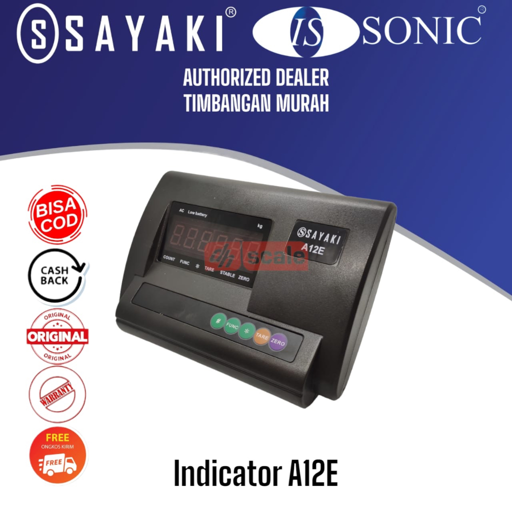 Jual Indicator Timbangan Digital / SAYAKI / SONIC A12E | Shopee Indonesia