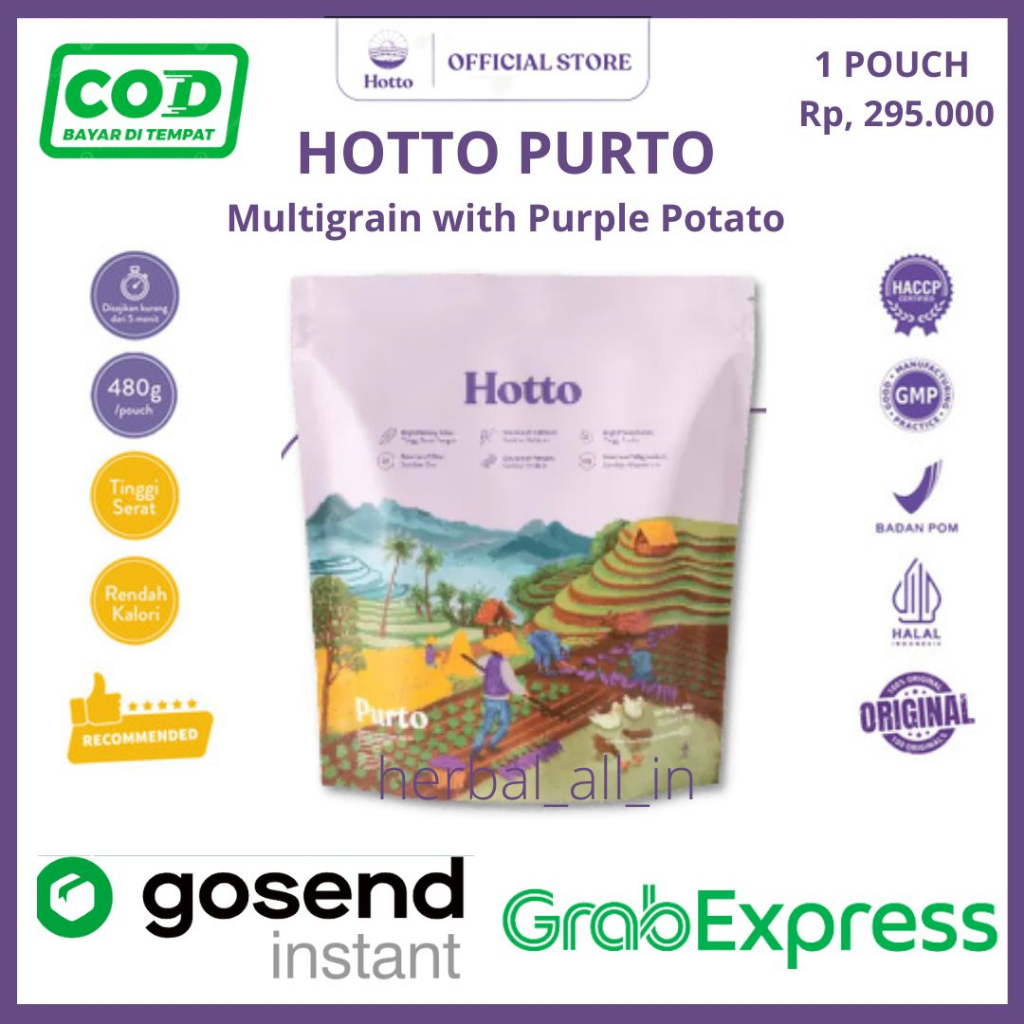 Jual Hotto Purto Original Multigrain 1 pouch 16 Sachet | Shopee Indonesia