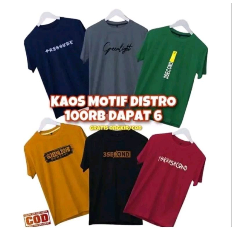 Jual KAOS DISTRO 100 RIBU DAPAT 6 PCS | Shopee Indonesia