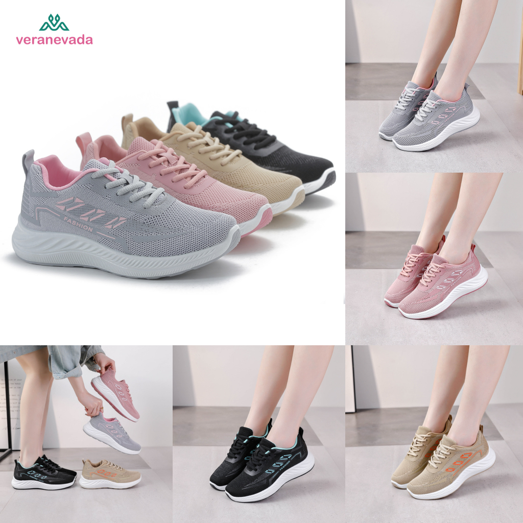 Jual Vera Nevada Sepatu Sneakers Wanita Sport Shoes A49 | Shopee Indonesia