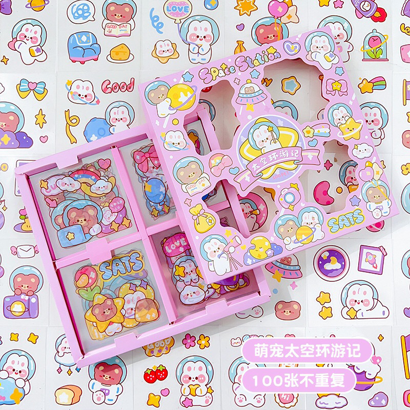 Jual AJS Sticker 100pcs/ sticker 100 lembar/ sticker momo/ sticker ...