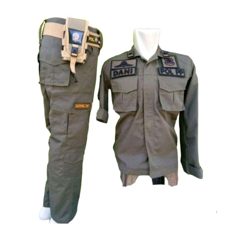 Jual PDL POL PP seragam pdl satpol pp LENGKAP NAMA SAMA LOGO DAERAH ...