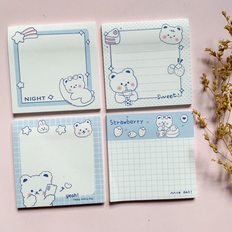 Jual White Bear Sticky Note 8x8 (Ada Lem) | Shopee Indonesia