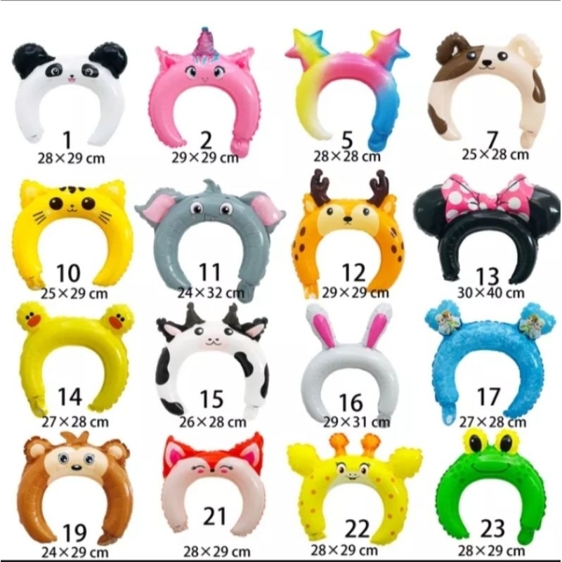 Jual Balon Bando Karakter Kartun Hewan Lucu Balon Ulang Tahun Anak ...