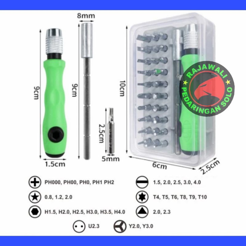 Jual OBENG SET 32 IN 1 OBENG KECIL LAPTOP HP ELEKTRONIK | Shopee Indonesia