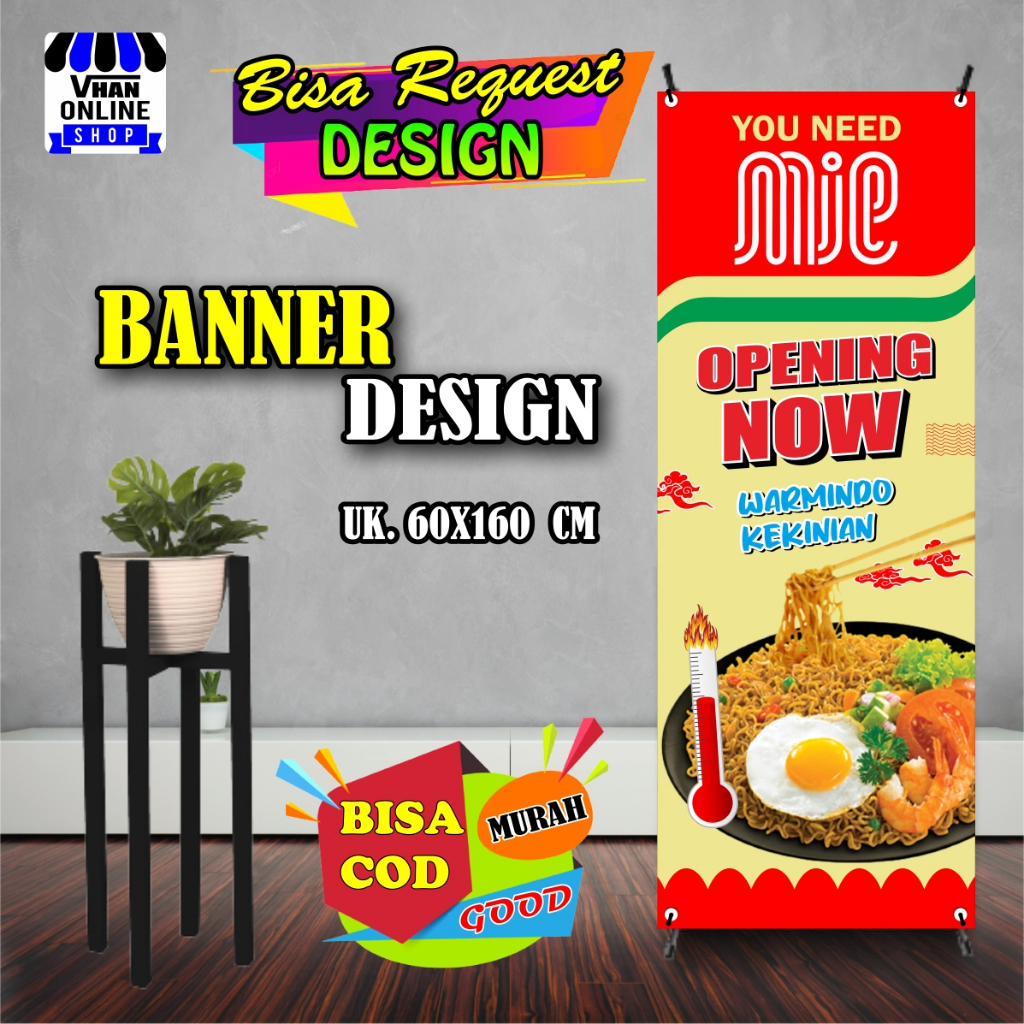 Jual Spanduk Banner Warmindo, Warung Mie, You Need Mie, Keren Berdiri ...