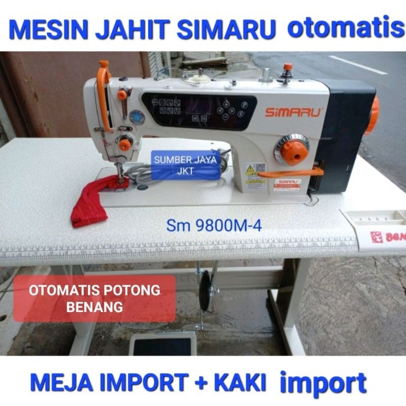 Jual mesin jahit simaru otomatis potong benang.kaki meja import ...