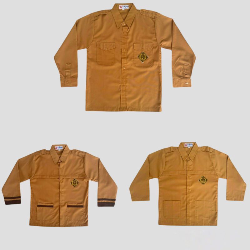 Jual RADJ Seragam sekolah atasan Pramuka penggalang lengan panjang dan pendek putra putri ...