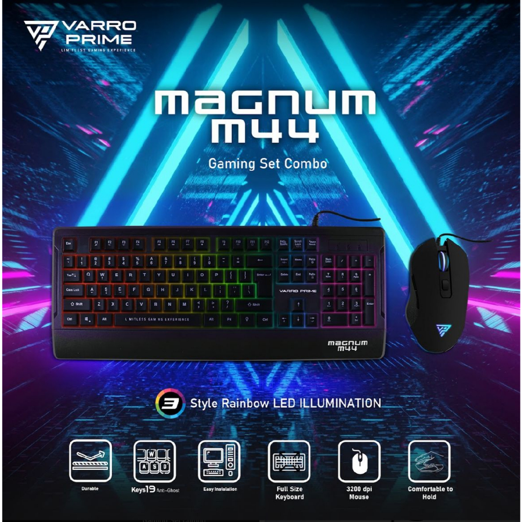 Jual keyboard mouse magnum m44 rgb | Shopee Indonesia