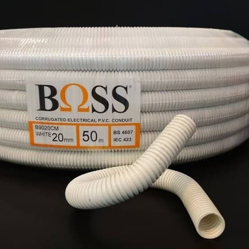 Jual Selang Flexible Conduit BOSS Putih pipa selang listrik meteran ...