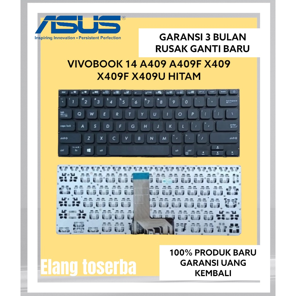 Jual Original Keyboard Asus VivoBook 14 A409 X409 X409F series | Shopee ...