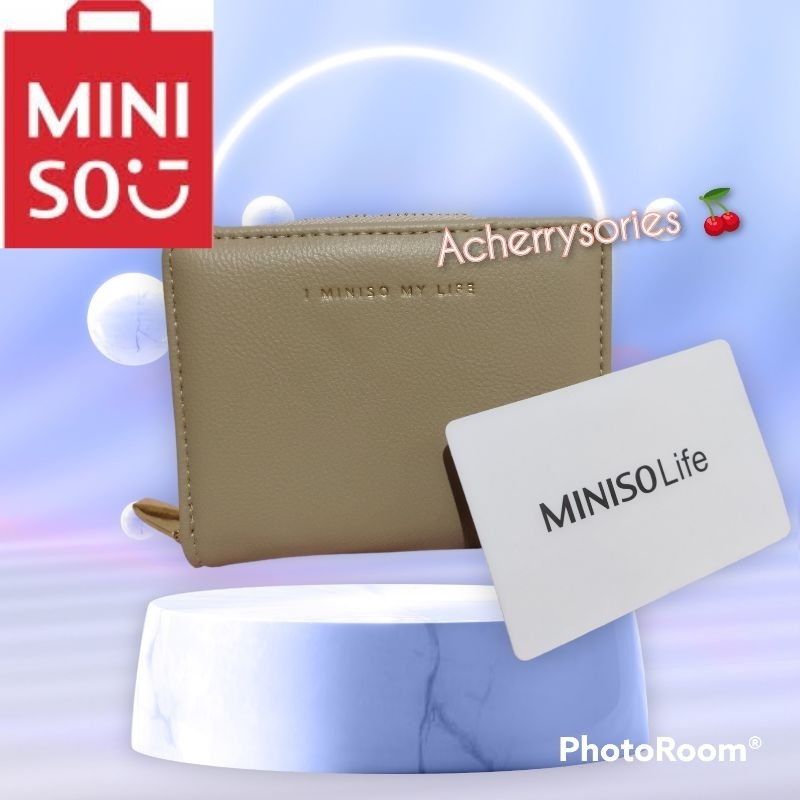 Jual MINISO Simple style & romantic love bifold wallet + koin | Shopee ...