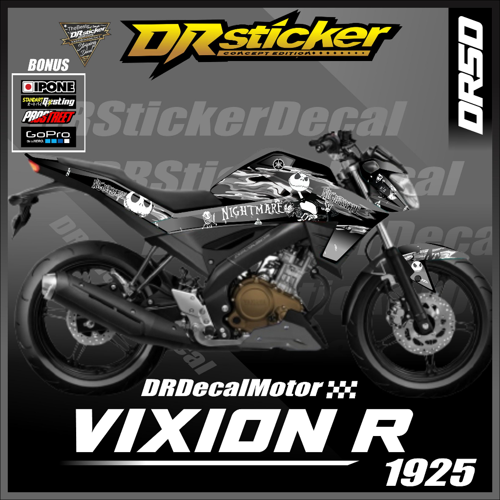 Jual stiker decal vixion r fullbody sticker skotlet motor stiker vixion ...