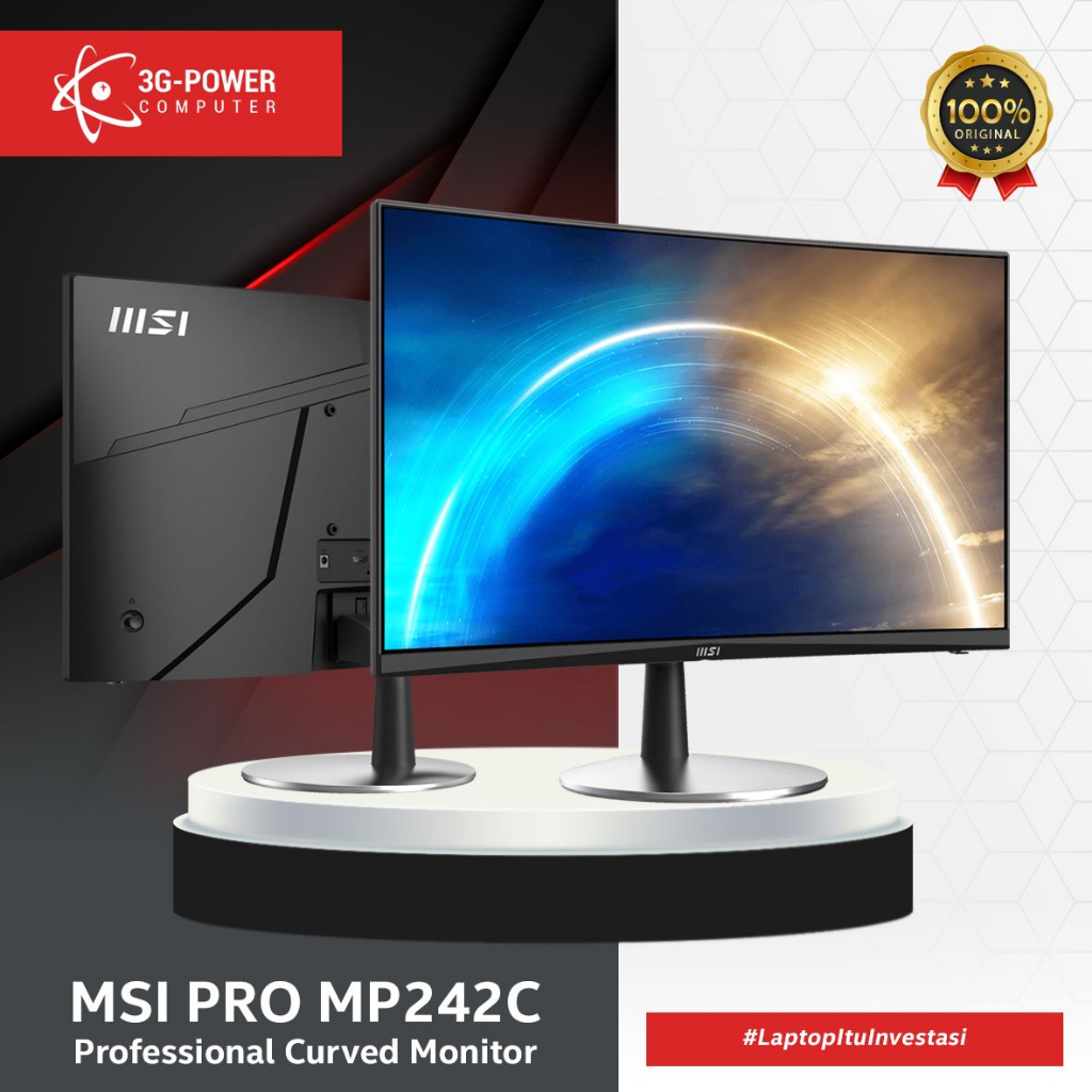 Jual MSI PRO MP242C 24 inch Curved FHD 1080p 75Hz 1ms Speaker HDMI VGA ...