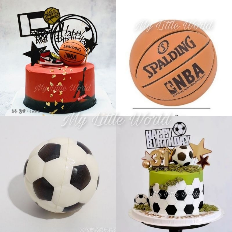 Jual Topper Bola Basket Bola Sepak Hiasan Kue Ulang Tahun Dekorasi Cake ...
