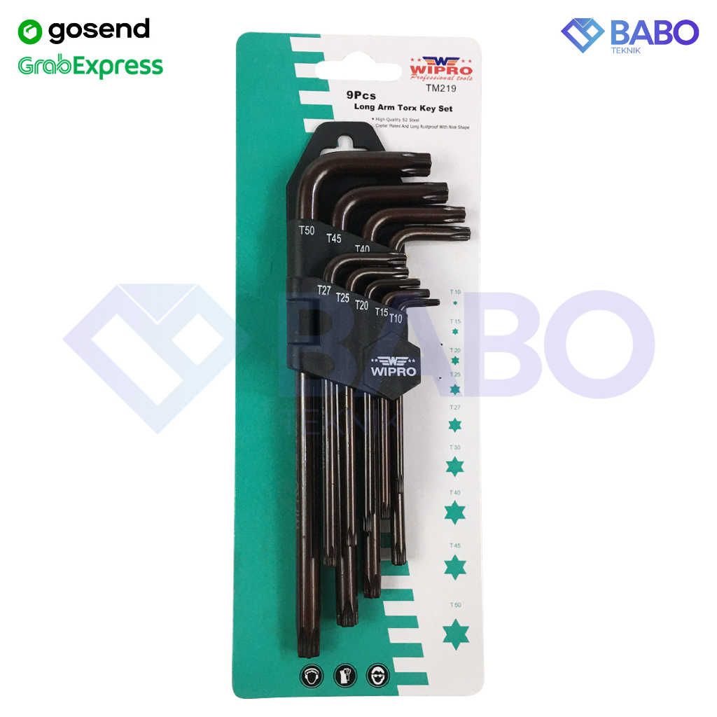 Jual WIPRO Allen Key Torx Set 9 Pcs - Kunci L Bintang TM219 | Shopee ...