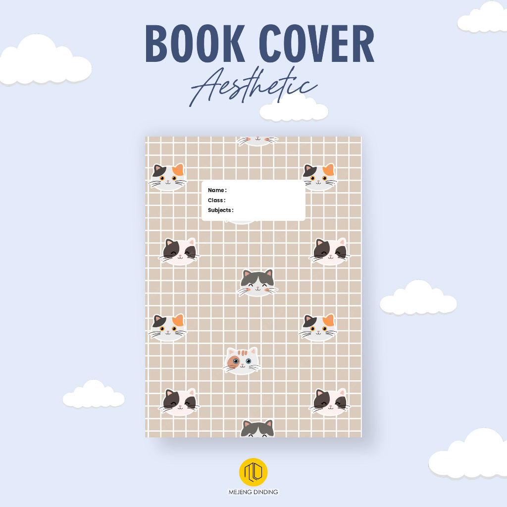 Jual SAMPUL BUKU AESTHETIC ISI 10 PCS / SAMPUL BUKU MOTIF KUCING CAT ...