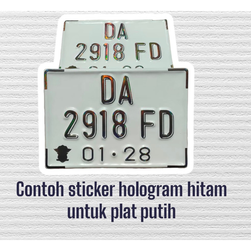 Jual STICKER PLAT MOTOR PUTIH, STICKER HITAM UNTUK PLAT PUTIH, STICKER ...