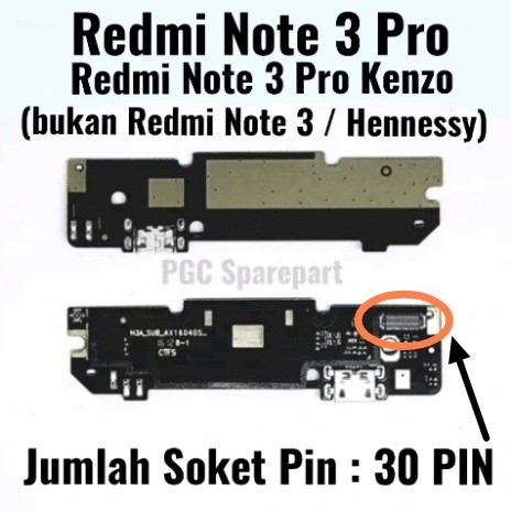 Jual Original Papan Konektor Cas + MIC Redmi Note 3 Pro dengan Soket 30 ...