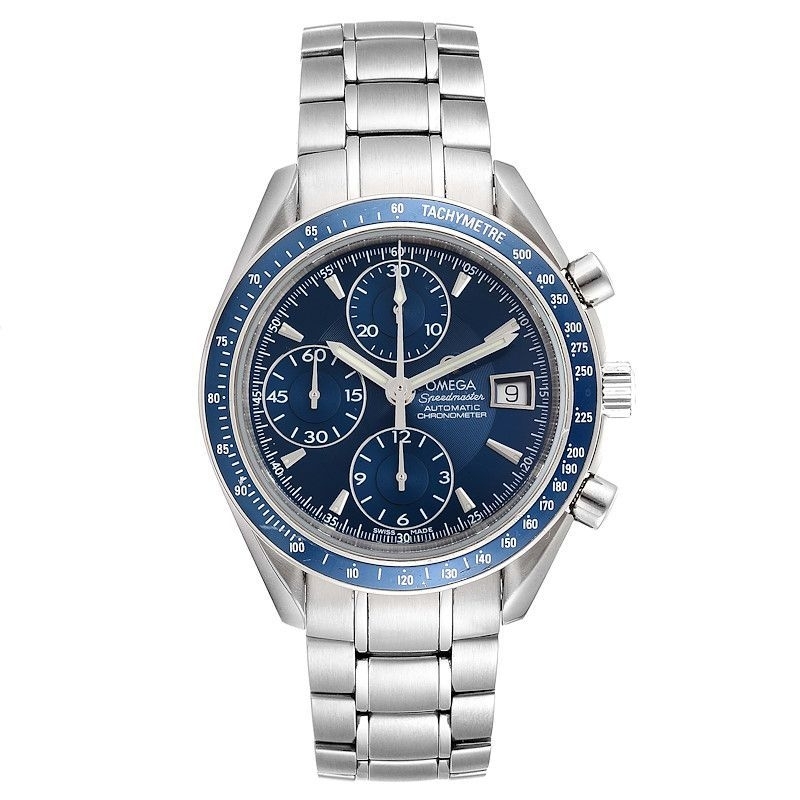 Jual Omega Speedmaster Blue Dial Chronograph 40 mm | Shopee Indonesia