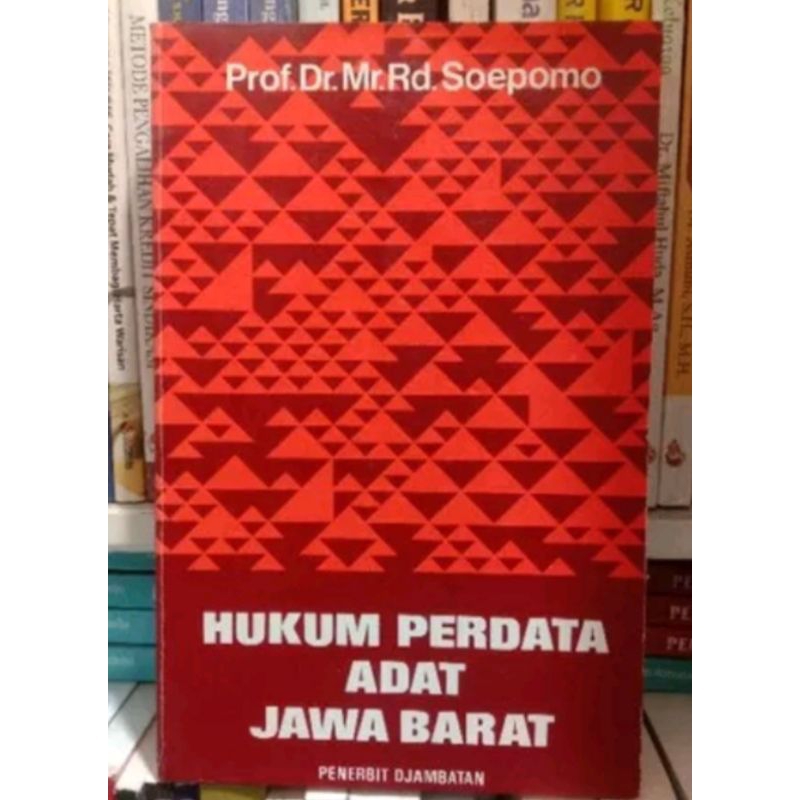 Jual Hukum Perdata Adat Jawa Barat Prof Dr Mr Soepomo Shopee Indonesia 