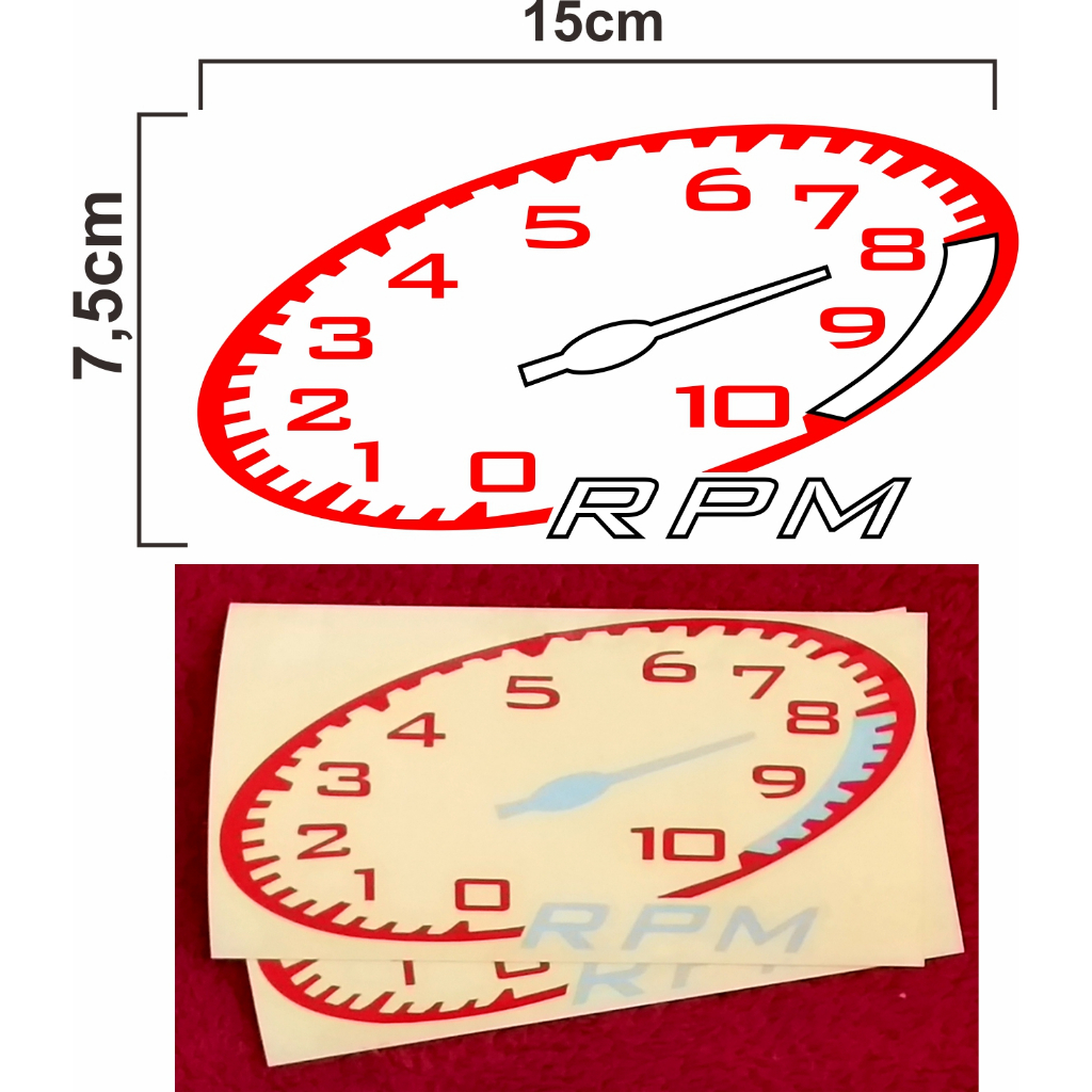 Jual Stiker cutting RPM speedometer, sticker RPM motor speedometer ...