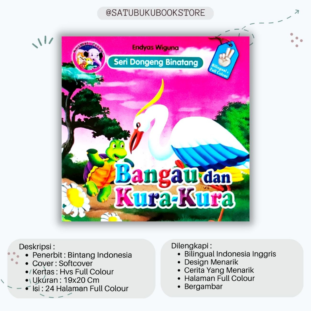Jual Buku Cerita Anak Seri Dongeng Binatang Bangau Dan Kura Kura ... Jual Buku Cerita Anak Seri Dongeng Binatang Bangau Dan Kura Kura ...