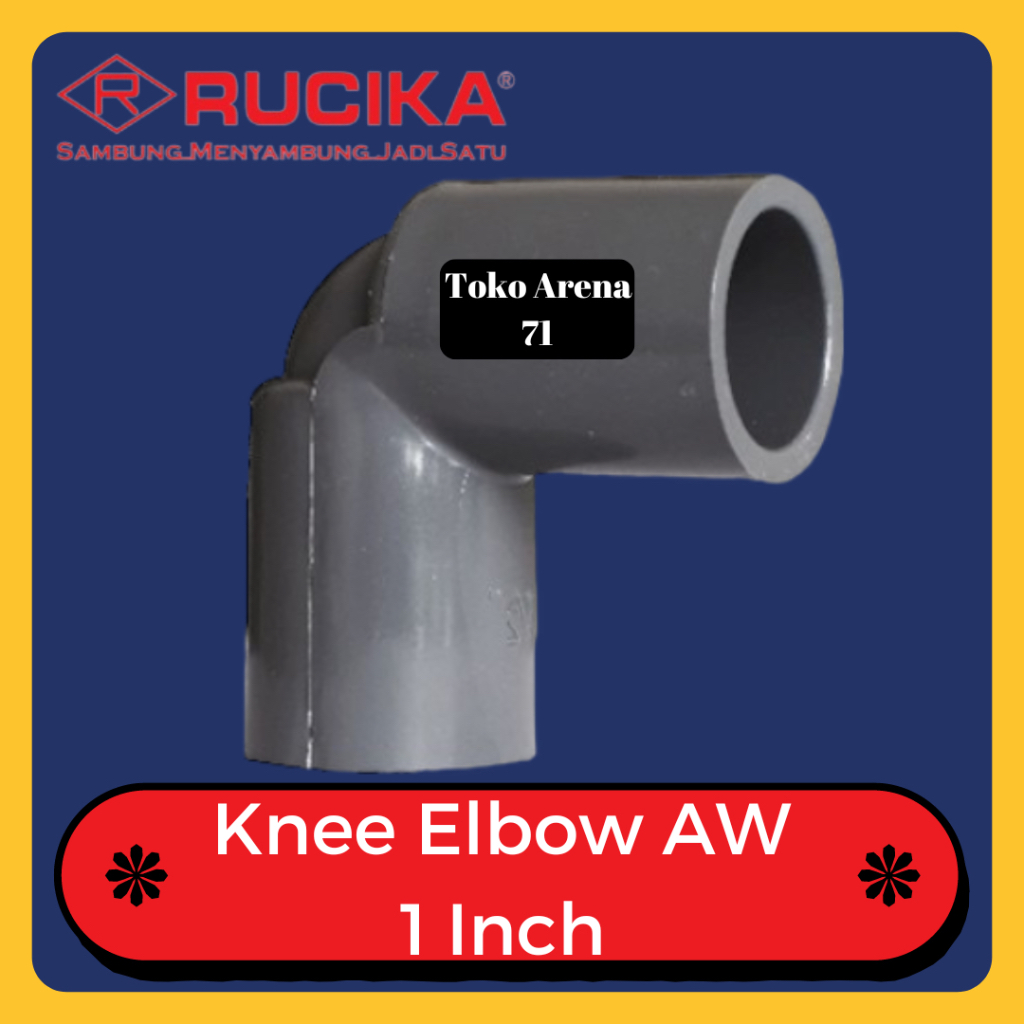 Jual Sambungan Pipa Fitting PVC Knee Knie keni 1” Elbow AW 1 Inci 1 Inch Rucika | Shopee Indonesia