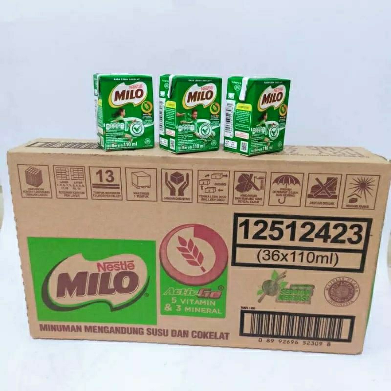 Jual [1 karton isi 36×110ml] Nestle Milo susu UHT | Shopee Indonesia