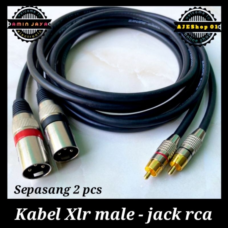 Jual Jek RCA to canon male / kabel jack xlr male to rca | Shopee Indonesia