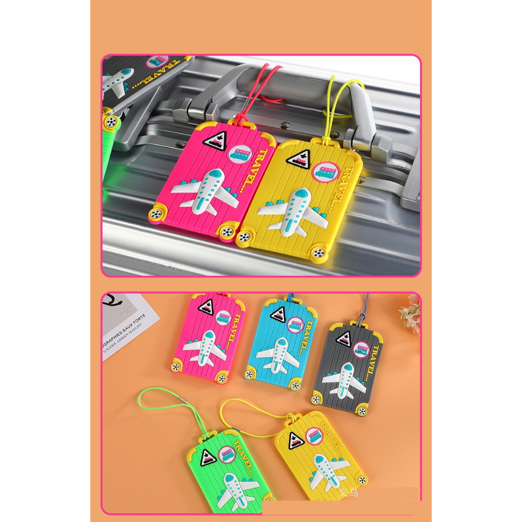 Jual Travel Luggage Tag Label Koper Motif AIRCRAFT jadi mudah dikenal ...
