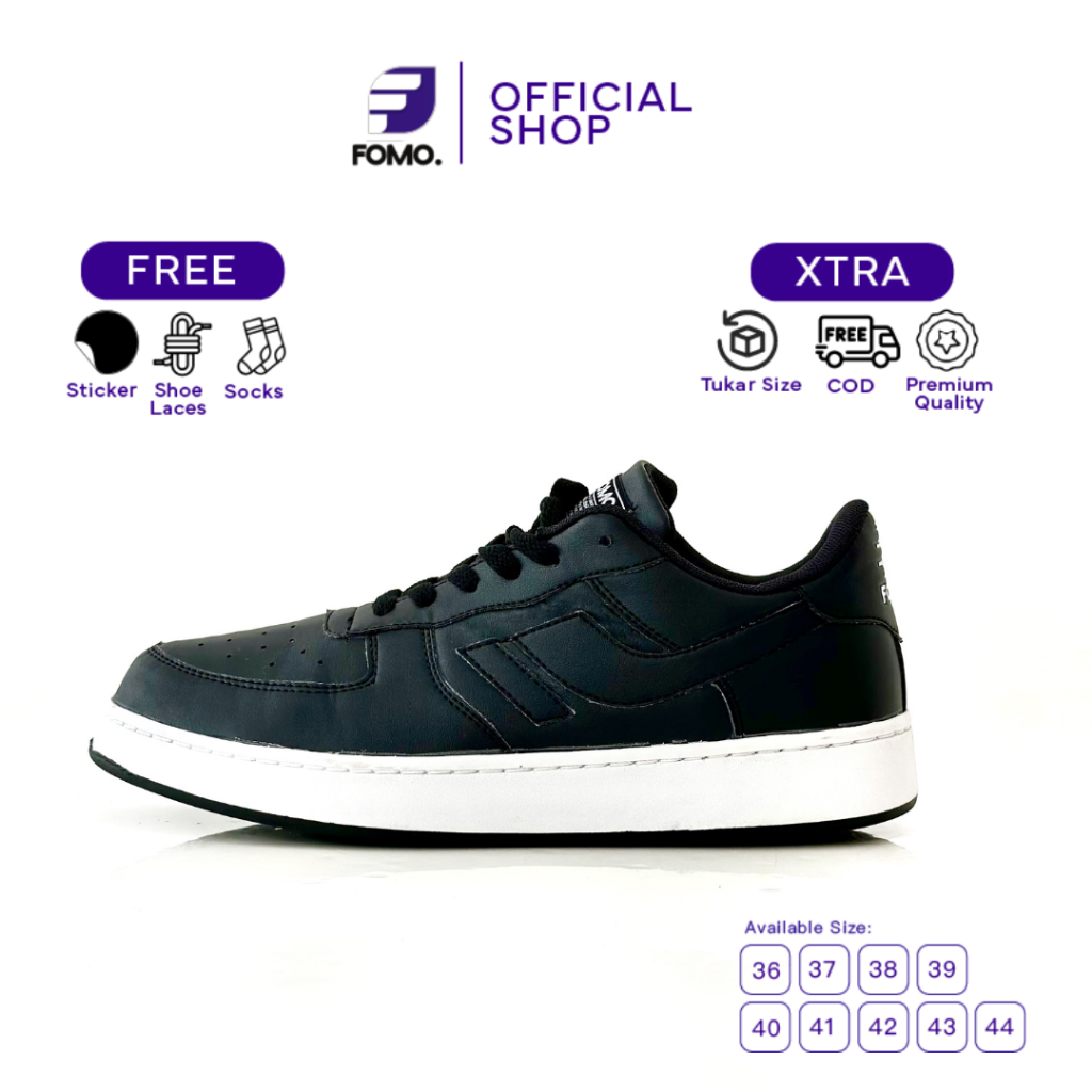 Jual FOMO - Sepatu Signa Black White Series 39-43 Sepatu Sneakers ...