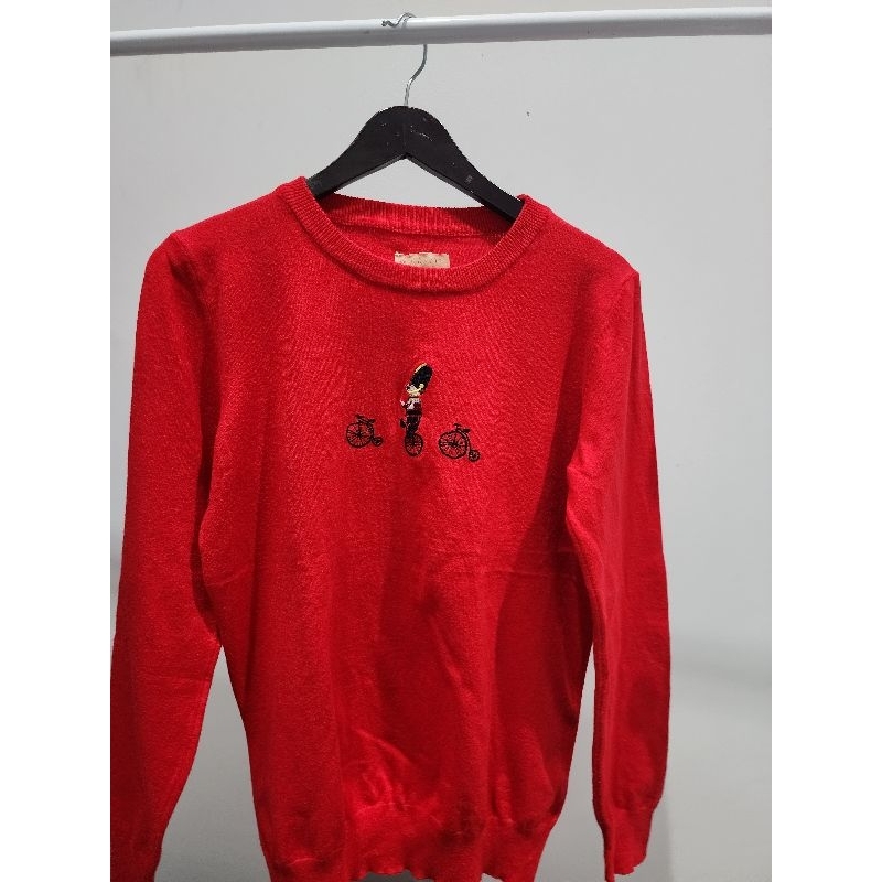 Jual Sweater Merah tiramisu Teri | Shopee Indonesia