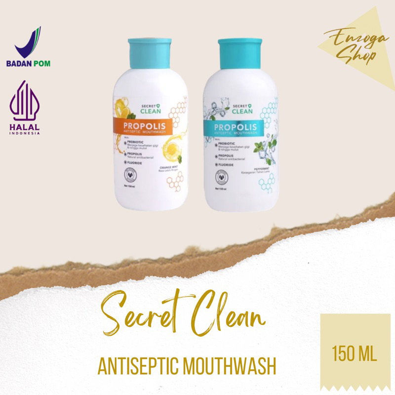 Jual Secret Clean Propolis Antiseptic Mouthwash 150ml | Shopee Indonesia