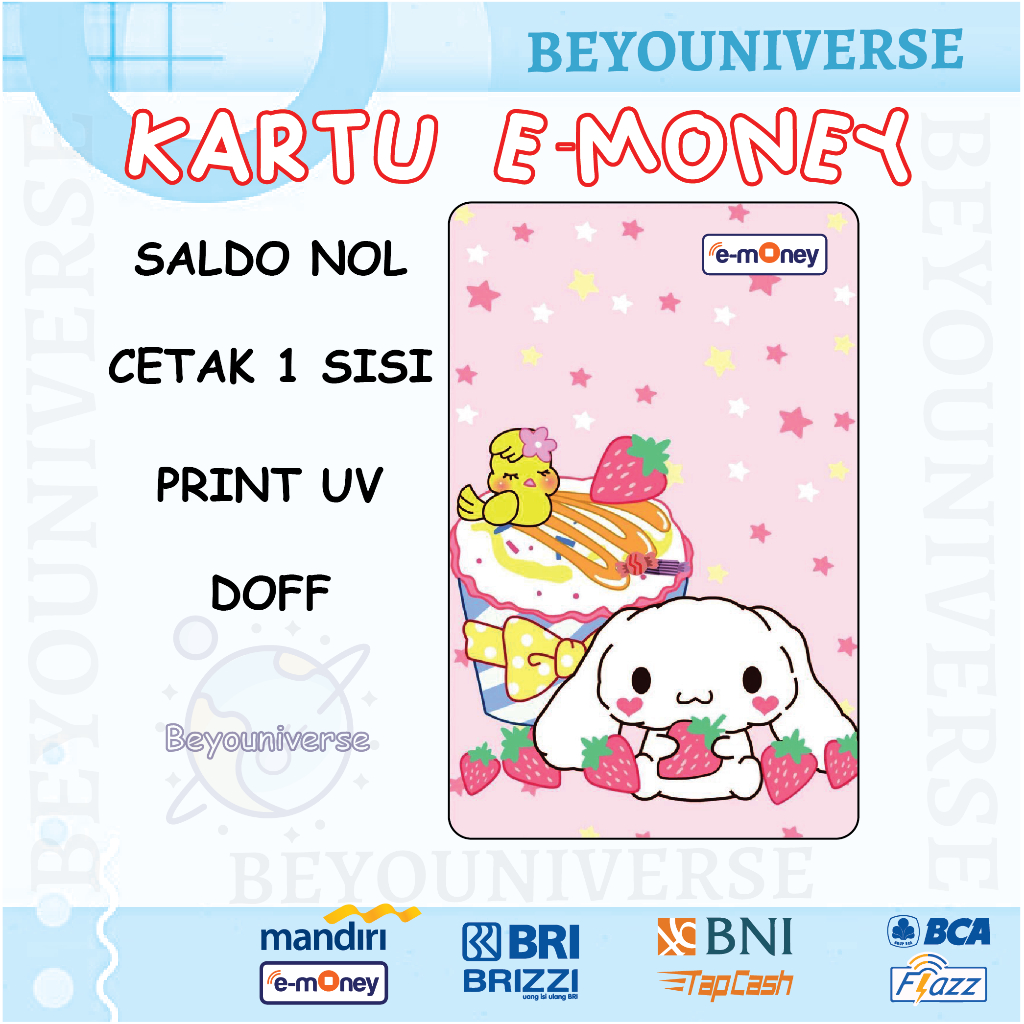 Jual Emoney Custom Etoll Cinnamoroll Sanrio Cute Kartu Mandiri E-money ...