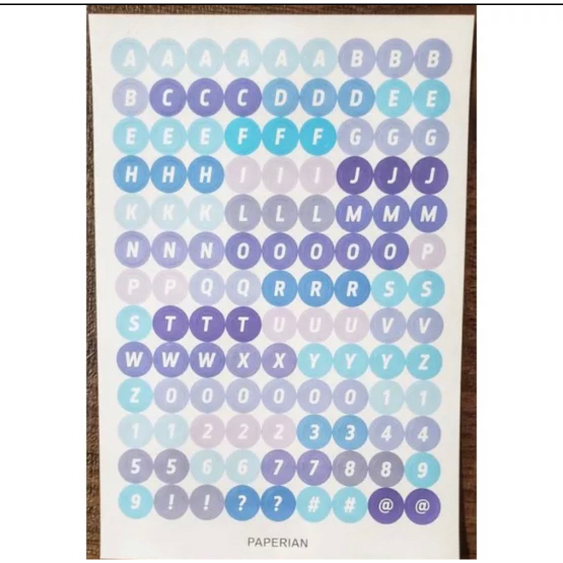 Jual 1 lembar sticker DIY alfabet huruf abjad stiker alphabet paperian ...