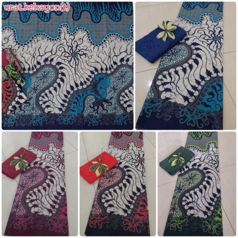 Jual kain batik motif cumi batik motif rumput laut bahan seragam batik ...
