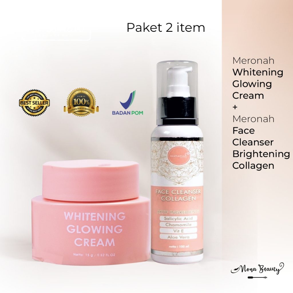 Jual PROMO PAKET PREMIUM - Cream Meronah + Brightening Collagen ...
