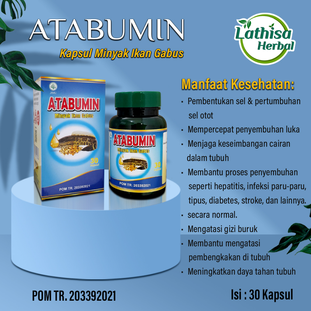 Jual kapsul ALBUMIN atabumin MINYAK IKAN GABUS PASCA OPERASI | Shopee Indonesia
